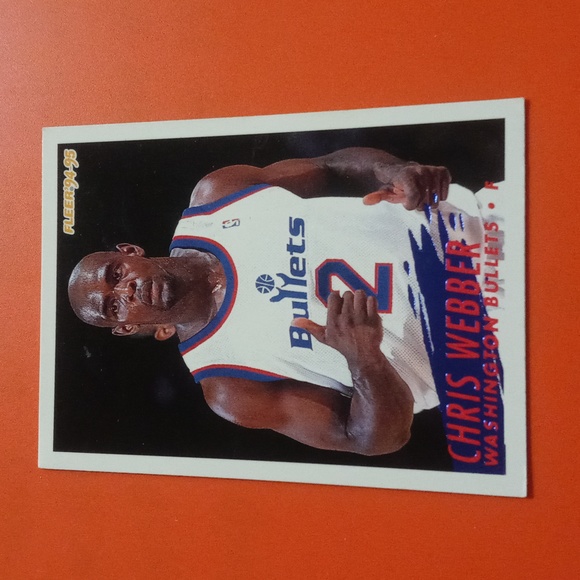 Toys | 1995 Fleer Chris Webber 387 Washington Bullets Basketball Card ...